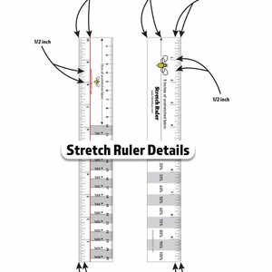 Knit Fabric Stretch Ruler: Clear Measuring Guide for Sewing Patterns ...
