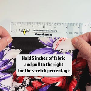Knit Fabric Stretch Ruler: Clear Measuring Guide for Sewing Patterns ...