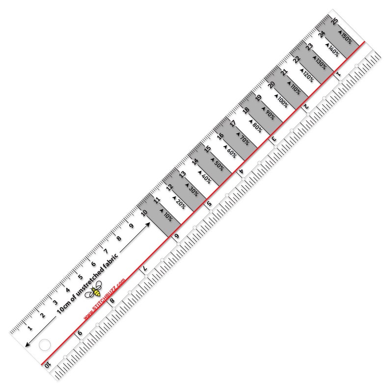 Dual-unit Knit Fabric Stretch Ruler: Metric & Inches for Sewing ...
