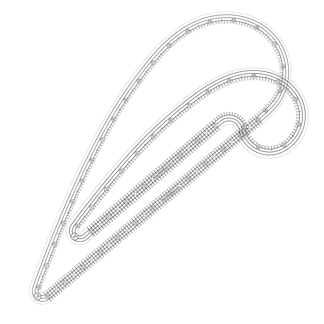 Seam Allowance Pattern Making Rulers: Clear Acrylic, SA Curve - Etsy