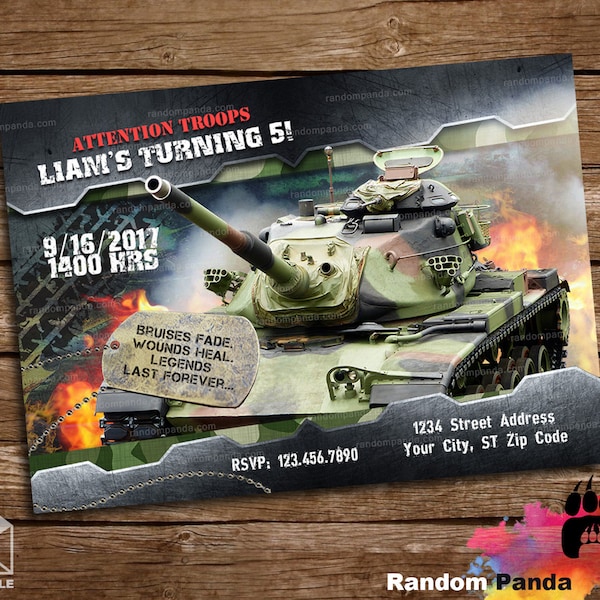 World War Invitation - Etsy