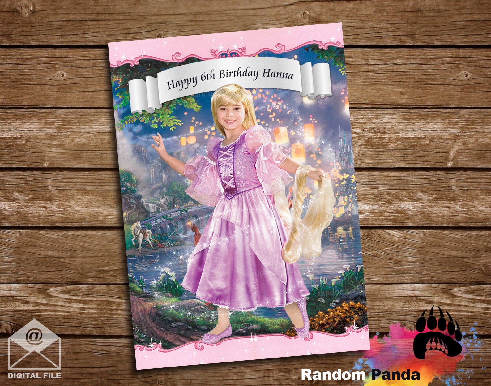 DIGITAL FILE, Personalize Rapunzel Costume Party Poster, Tangled ...