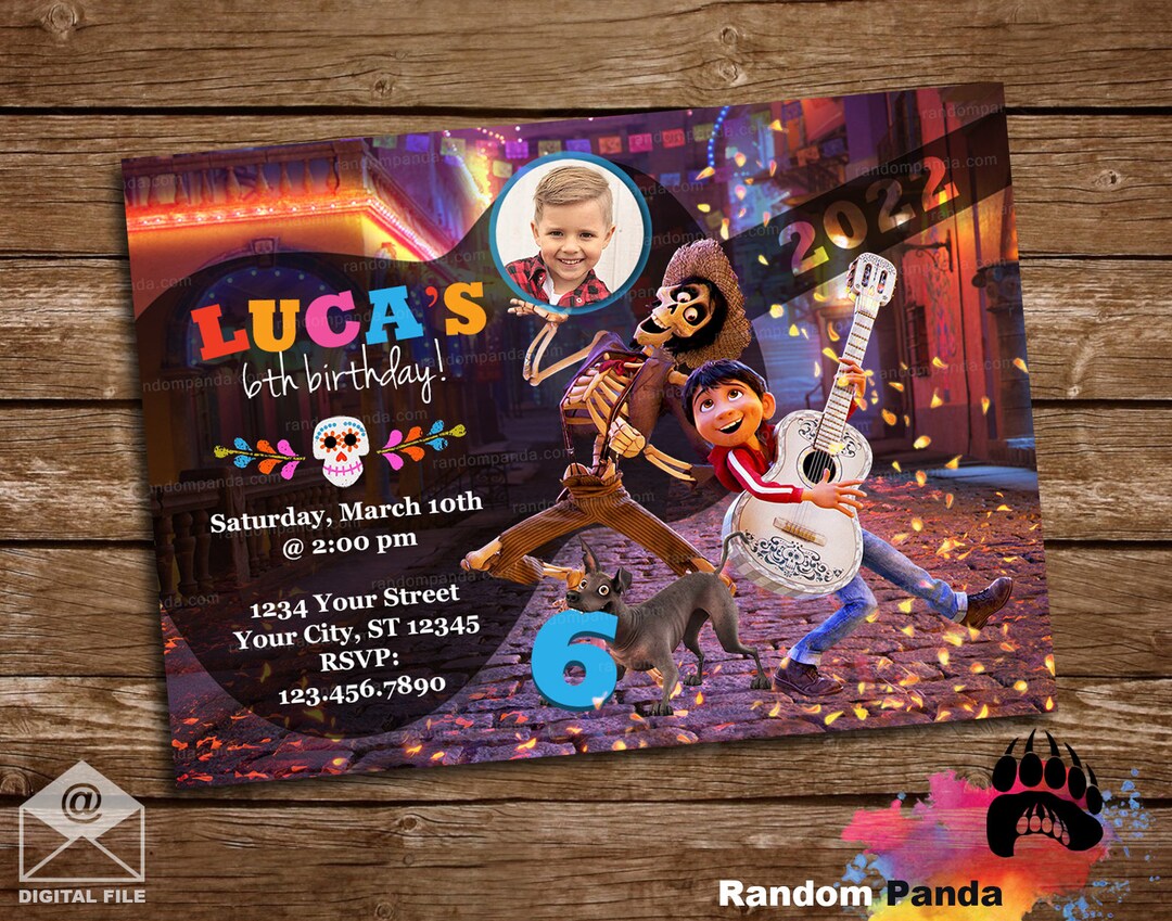 Digital Delivery, Personalize Coco Invitation, Miguel and Hector Party ...