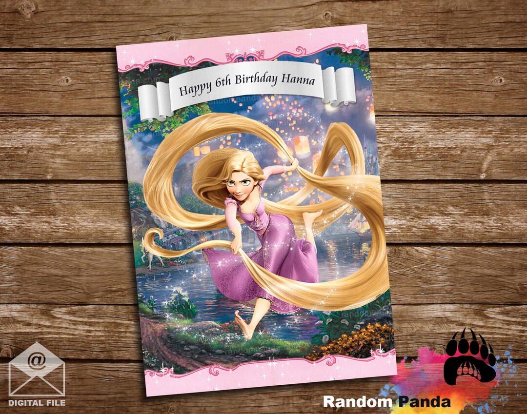 DIGITAL FILE, Personalize Tangled Bday Party Poster, Rapunzel Birthday ...
