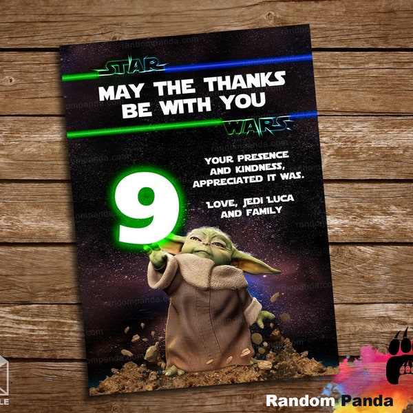 Grogu Thank You Card - Etsy UK