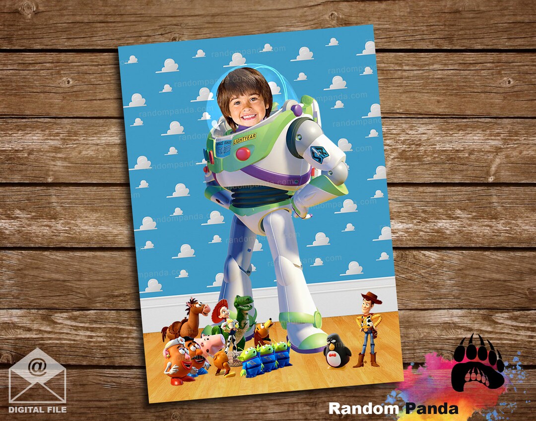 DIGITAL FILE, Funny Buzz Lightyear Portrait Poster, Toy Story Birthday ...
