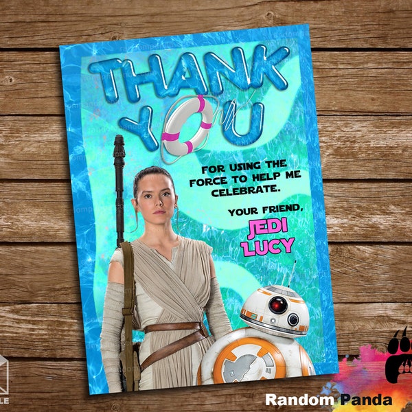Jedi Thank You Card - Etsy