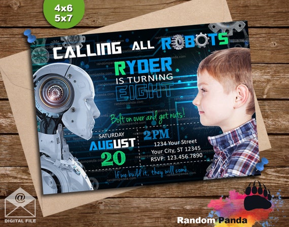 Digital Delivery, Robot Invitation, Robotics Party, Fun Science ...