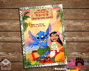 INSTANT EDITABLE DOWNLOAD Stitch Birthday Invite - Etsy