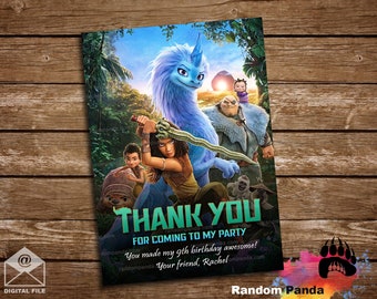 Raya and the Last Dragon Invitation, Raya Invitation, Raya Birthday ...