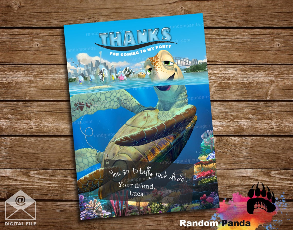 Digital Delivery Finding Dory Thank You Card Dory Party - Etsy
