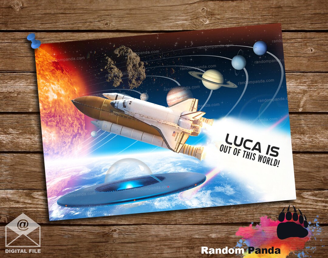 DIGITAL FILE, Astronaut Poster, Out of This World Party Backdrop - Etsy