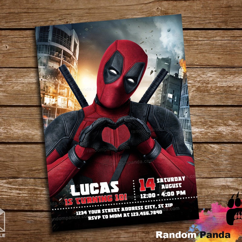 Deadpool Party Supplies - Etsy