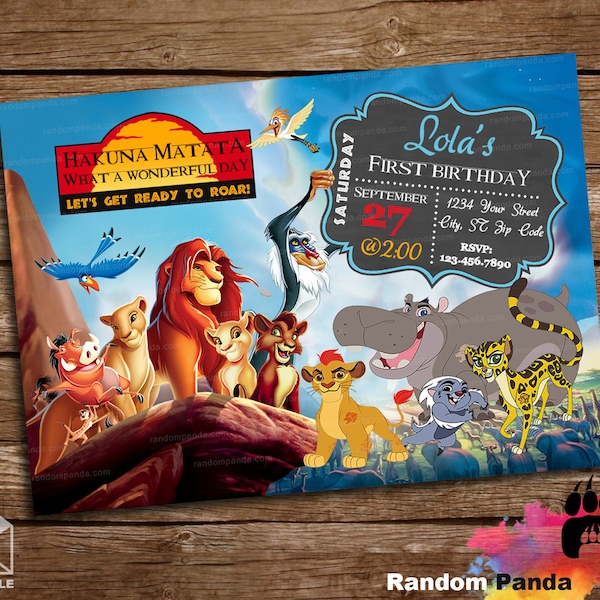 Lion King Invitation - Etsy