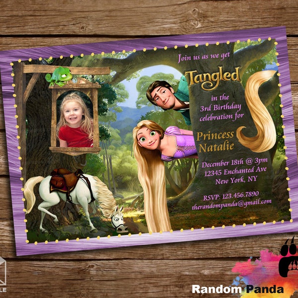 Tangled Birthday Invitation Digital - Etsy