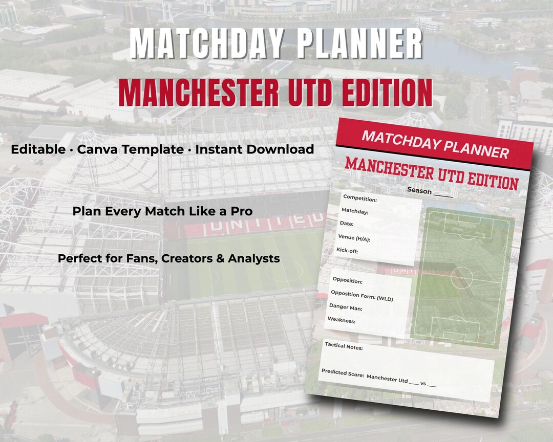 Manchester United Matchday Planner | Man Utd Planner | Premier League ...