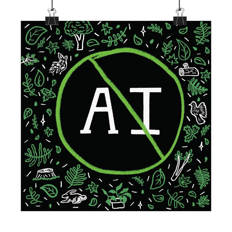 Anti Ai Posters - Etsy