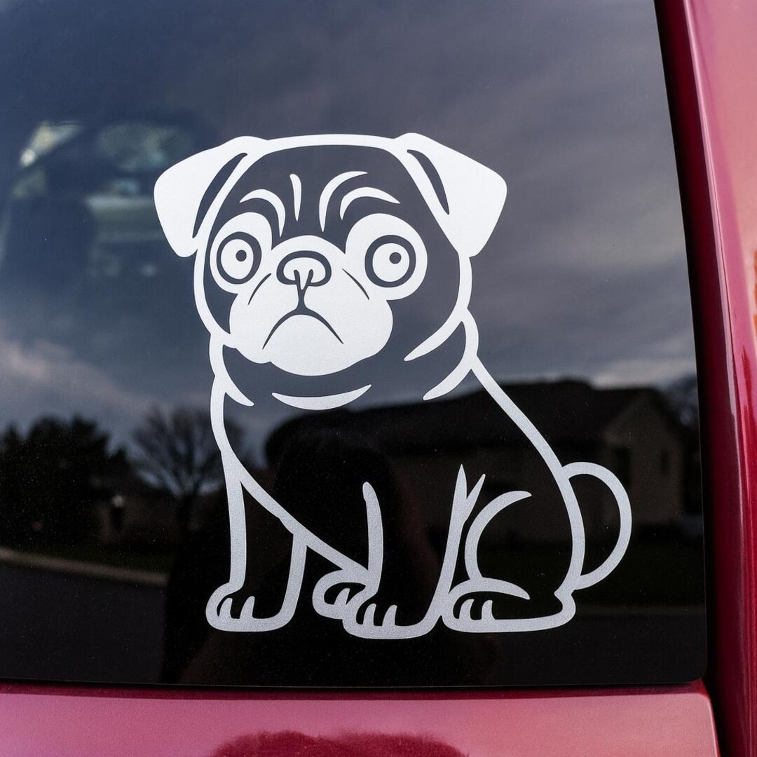 Pug Decals | Multiple Designs | Choose Size and Color - Etsy