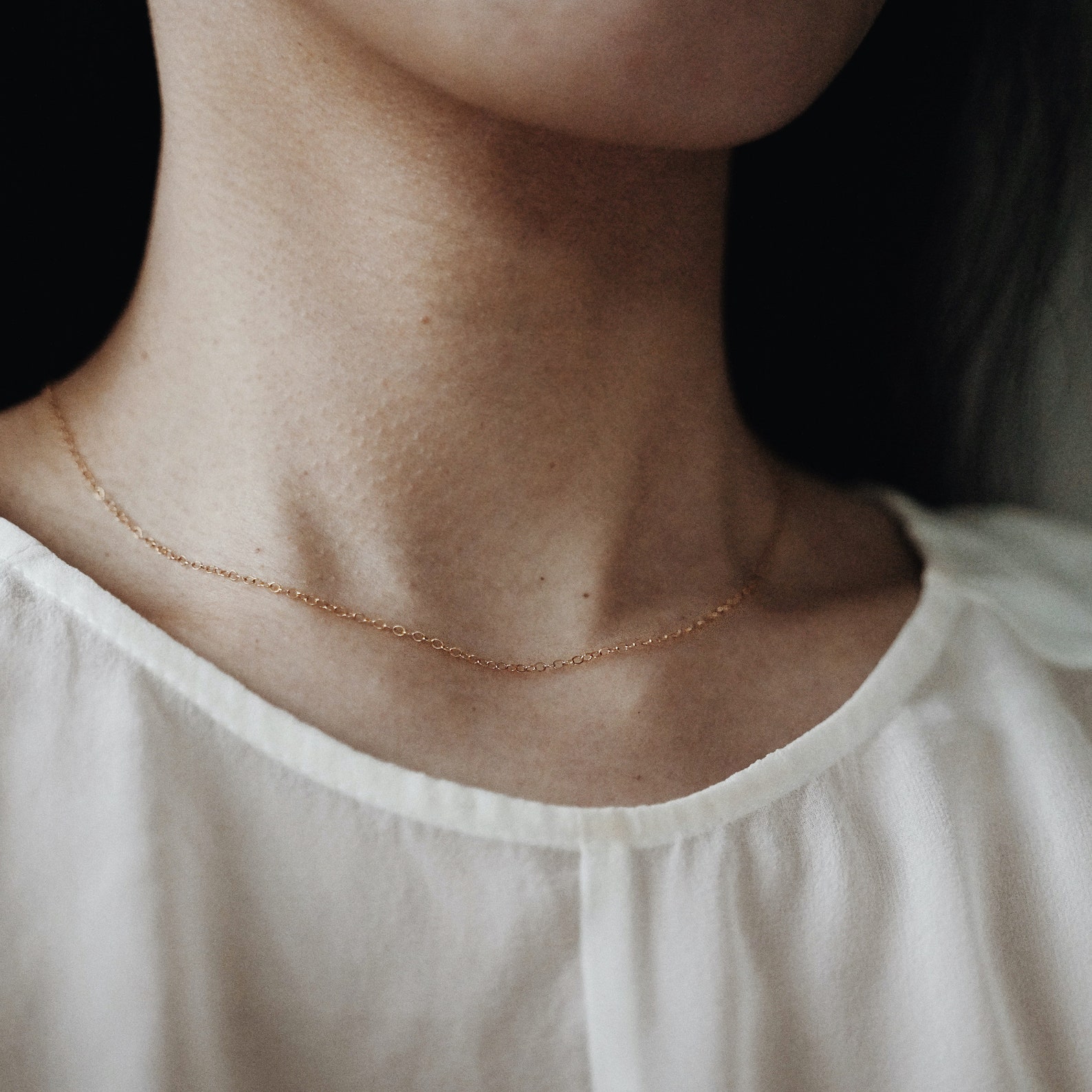 Dainty Everyday Chain Necklace 14k Gold Fill & Sterling - Etsy