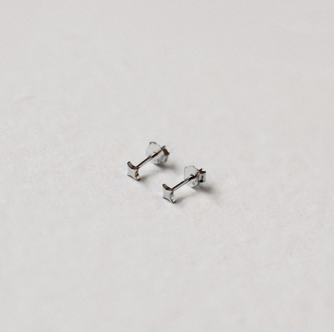 Tiny Sparkle Star Earrings - Sterling Silver Small Stud Earrings ...