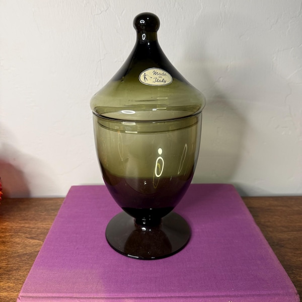 Vintage Empoli Candy Jar - Etsy