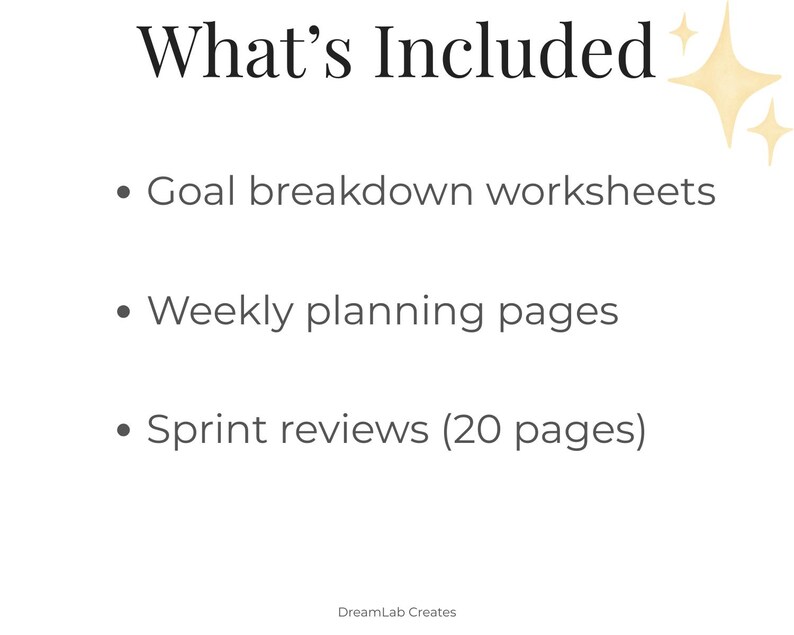 Goal Breakdown and Action Steps Workbook Using a 12-week Sprint Method ...