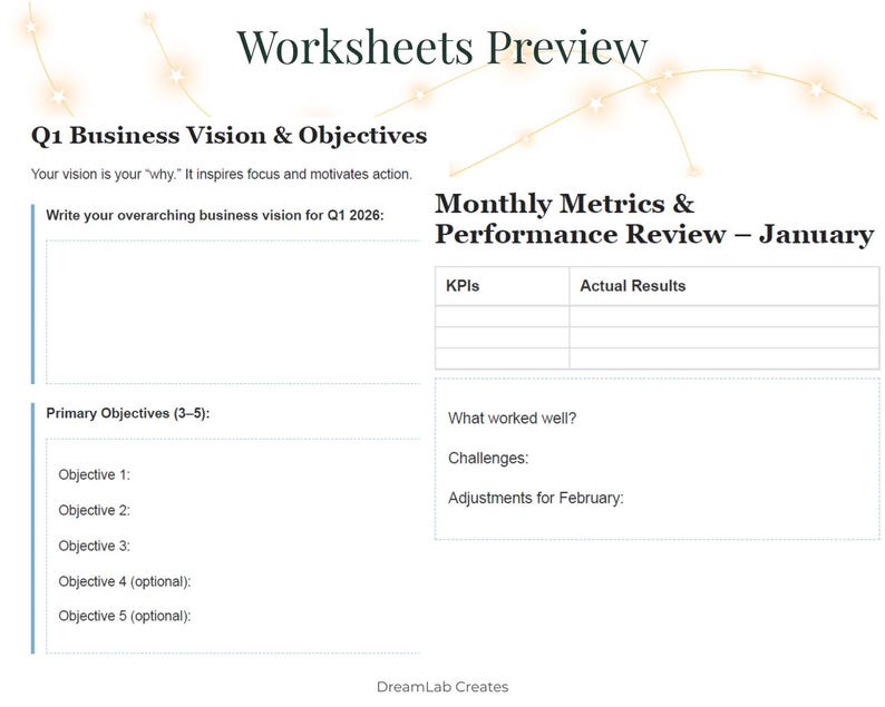Small Business Q1 Planning System 2026 for Goals, Okrs and Weekly ...