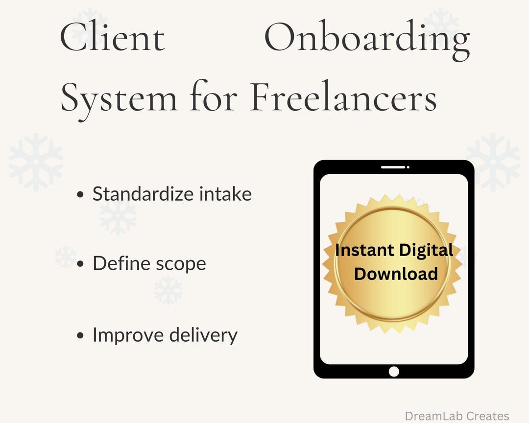 Client Onboarding System for Freelancers & Service Providers - Etsy