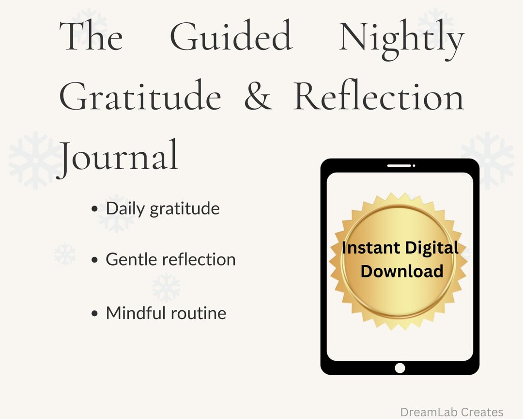 Nightly Gratitude & Reflection Journal | Guided Evening Journal ...