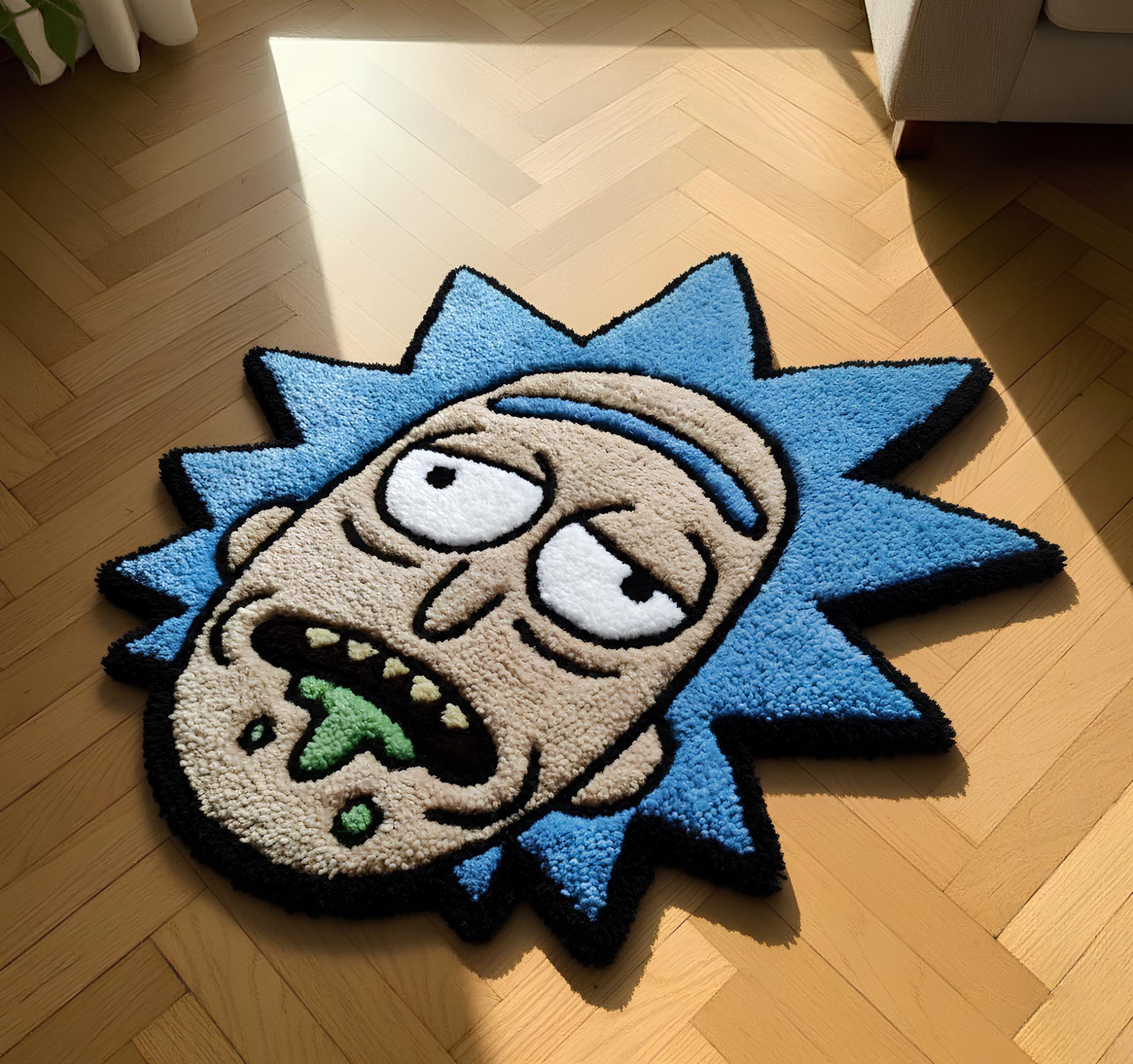 Handmade Rick Sanchez Rug – Rick and Morty Plush Carpet - Etsy