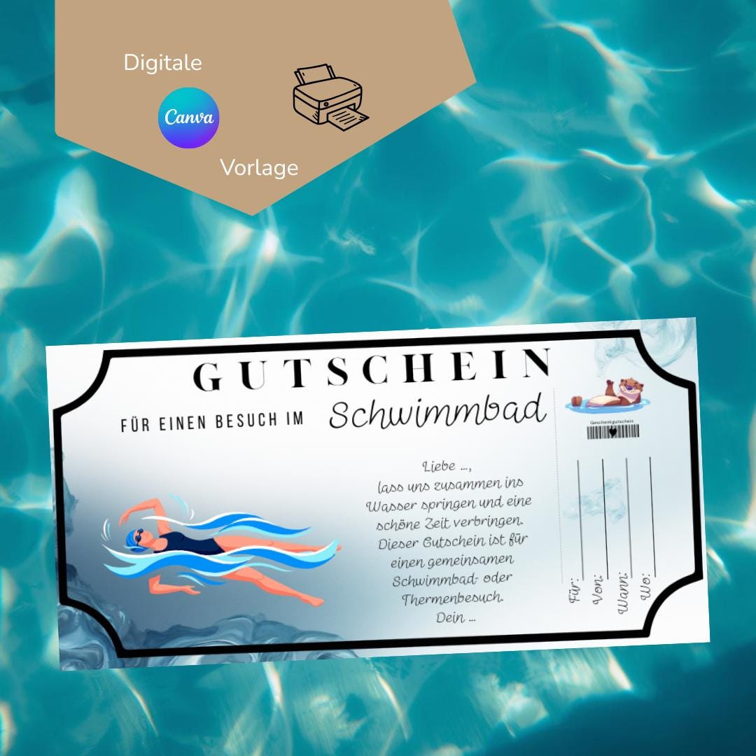 Swimming Pool Gift Voucher for Friends and Family | Swimming Pool Gift ...