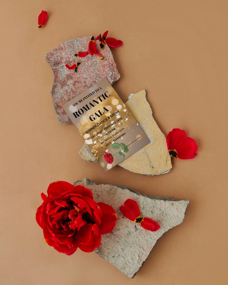 Romantic Gala Invitation | Valentine's Day Party (printable Digital ...