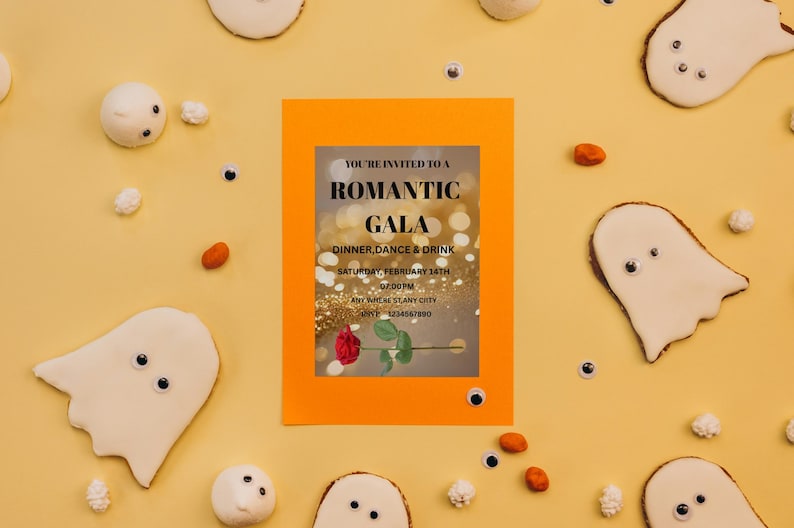 Romantic Gala Invitation | Valentine's Day Party (printable Digital ...