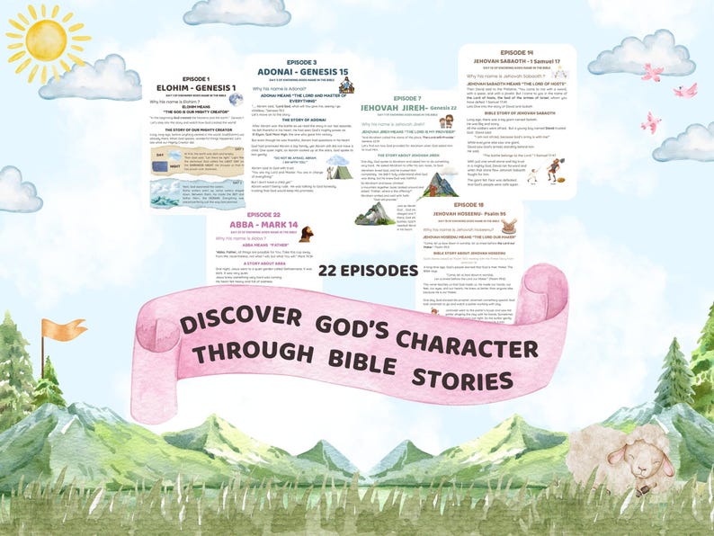 God's Name Bible Study, Kids Christian Curriculum, Printable Worksheet ...