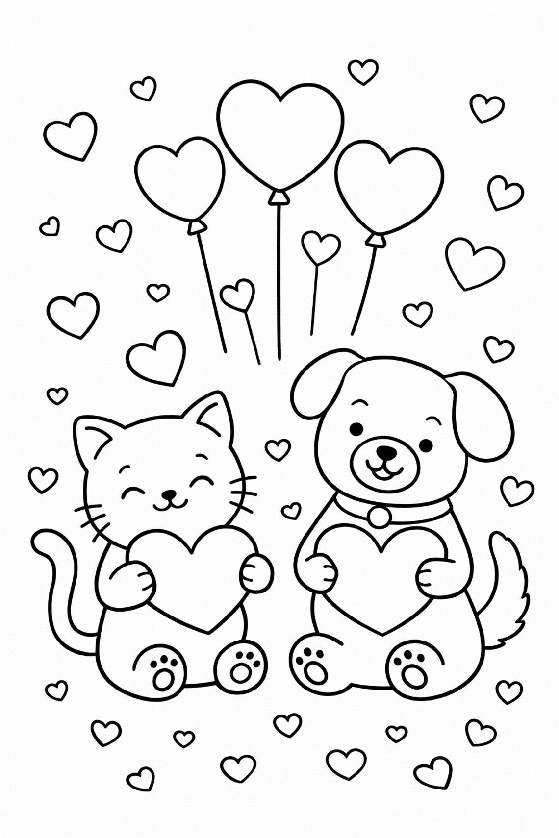 Valentine’s Day Coloring Book for Kids | Cute Valentine Coloring Pages ...
