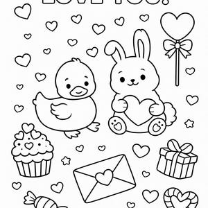 Valentine’s Day Coloring Book for Kids | Cute Valentine Coloring Pages ...