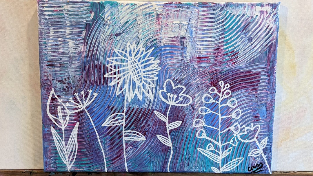 16x20 Outline the Sky Acrylic Painting - Etsy