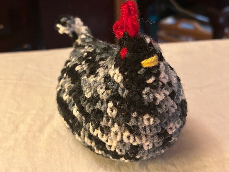 Small Black & White Emotional Support Chicken pattern by Southern Gals ...