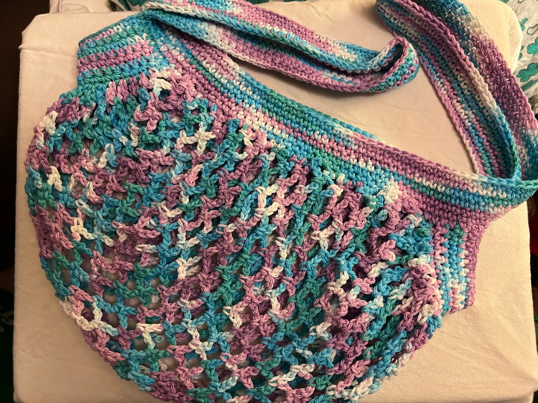 Beach Ball Blue Mesh Market Bag (pattern by Stephanie Zed) - Etsy