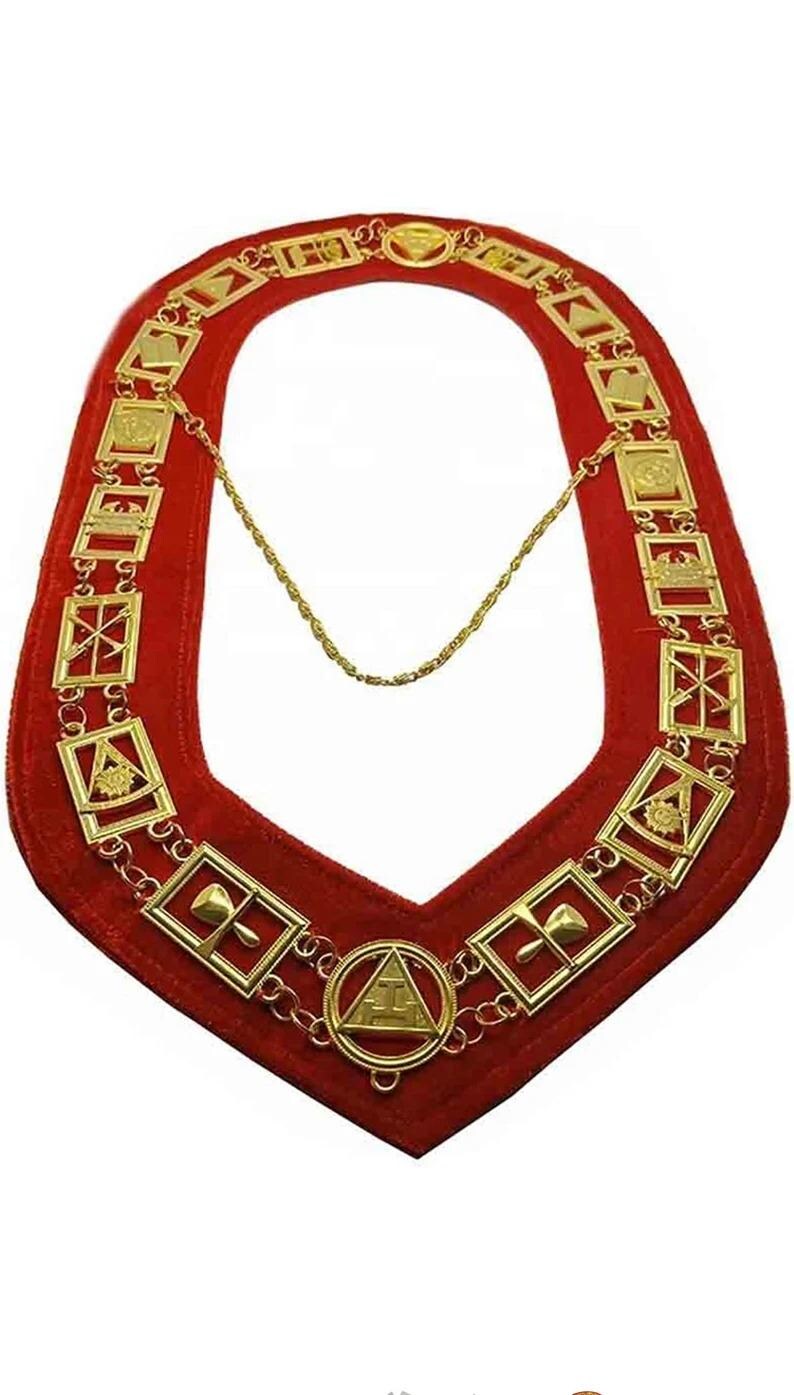 Masonic Regalia Royal Arch Full Dressed Apron Set Apron, Chain Collar ...