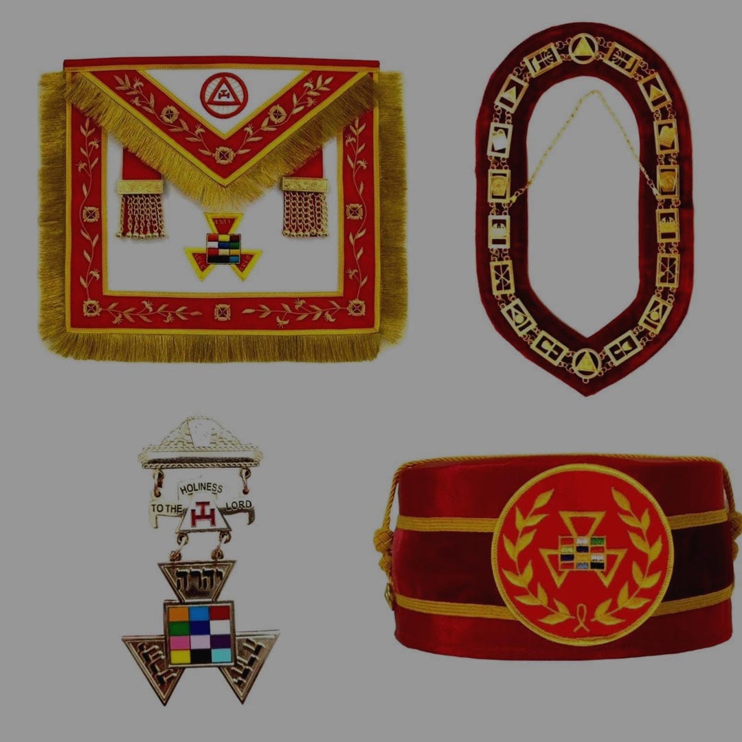 Past High Priest Royal Arch Mason Officer Regalia Set Apron, Collar ...