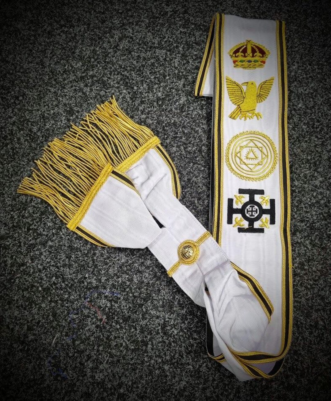 Grand RCC Red Cross of Constantine Sash - White Moire Ribbon - Etsy