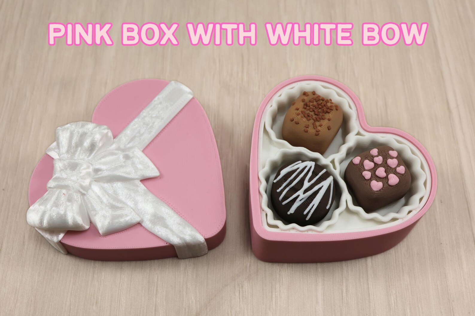 3D Printed Valentine's Day Sweetheart Heart Boxes With Chocolate ...