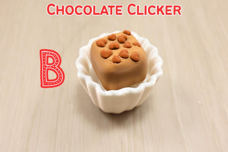 3D Printed Valentine's Day Chocolate Clicker Fidget Sensory Toy - Etsy