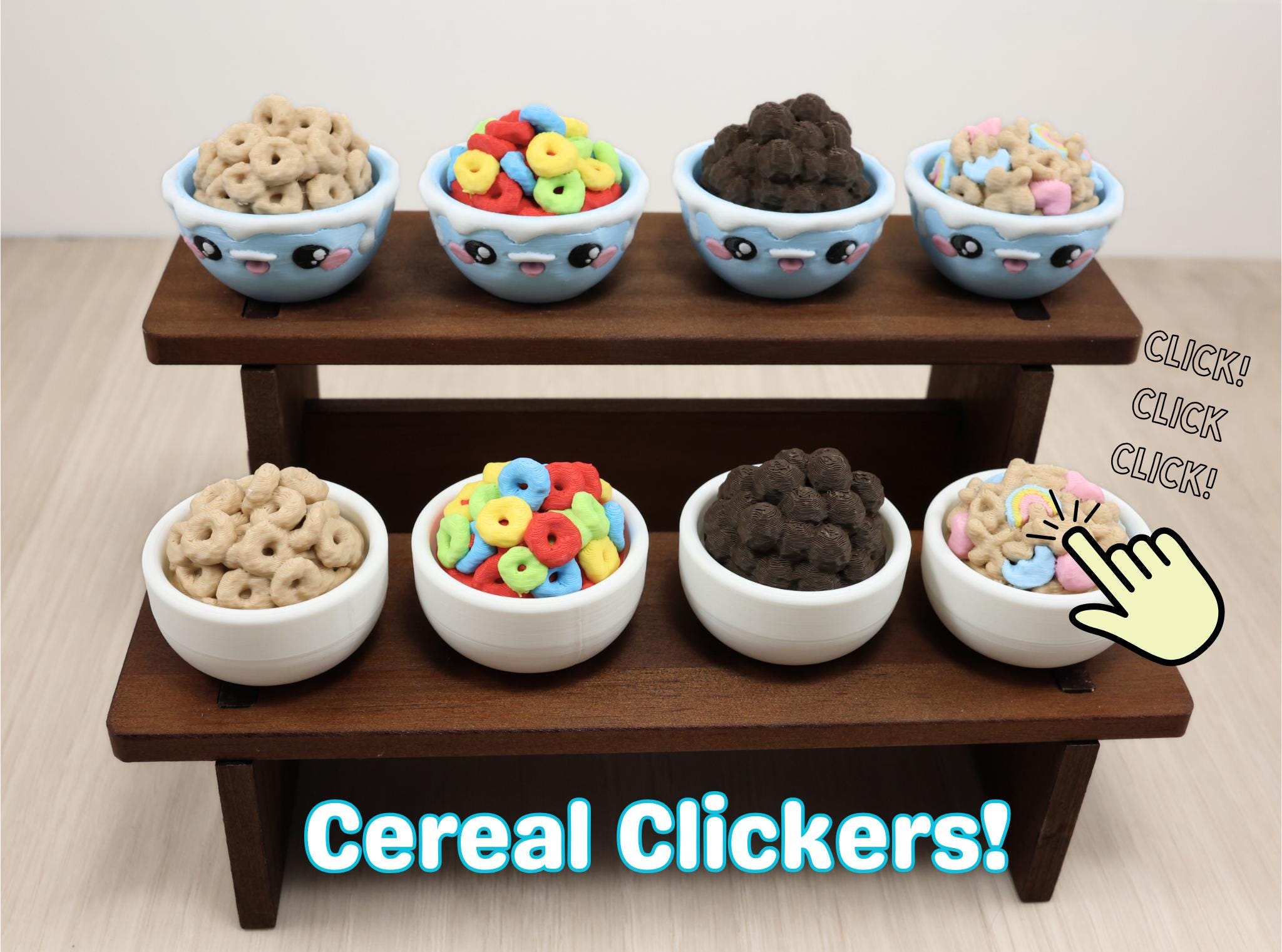 3D Printed Cereal Clicker Food Fidget Toy - Etsy