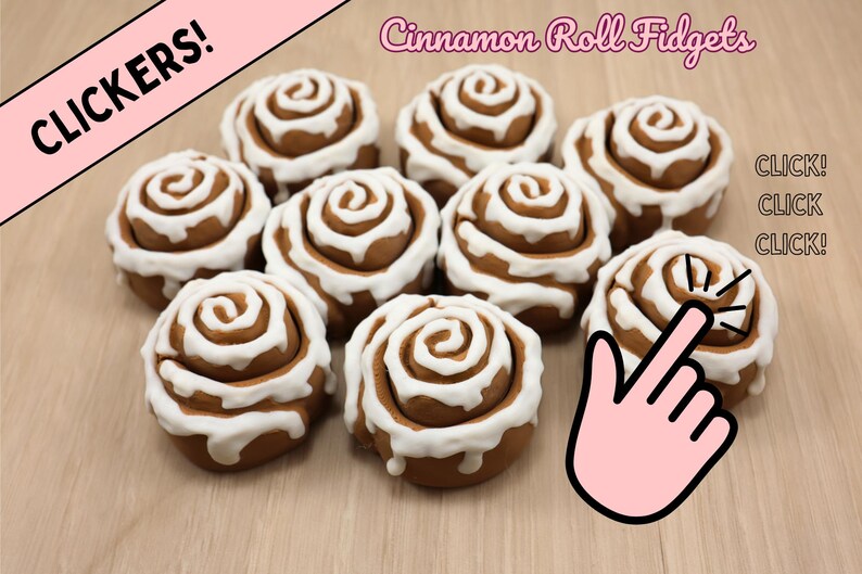3D Printed Cinnamon Roll Clicker Fidget Toy - Etsy