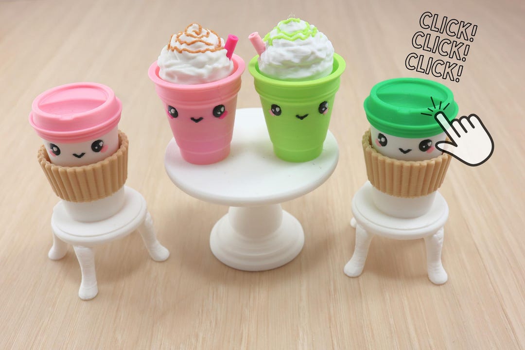 3D Printed Coffee Clicker Fidget Sensory Toys - Etsy