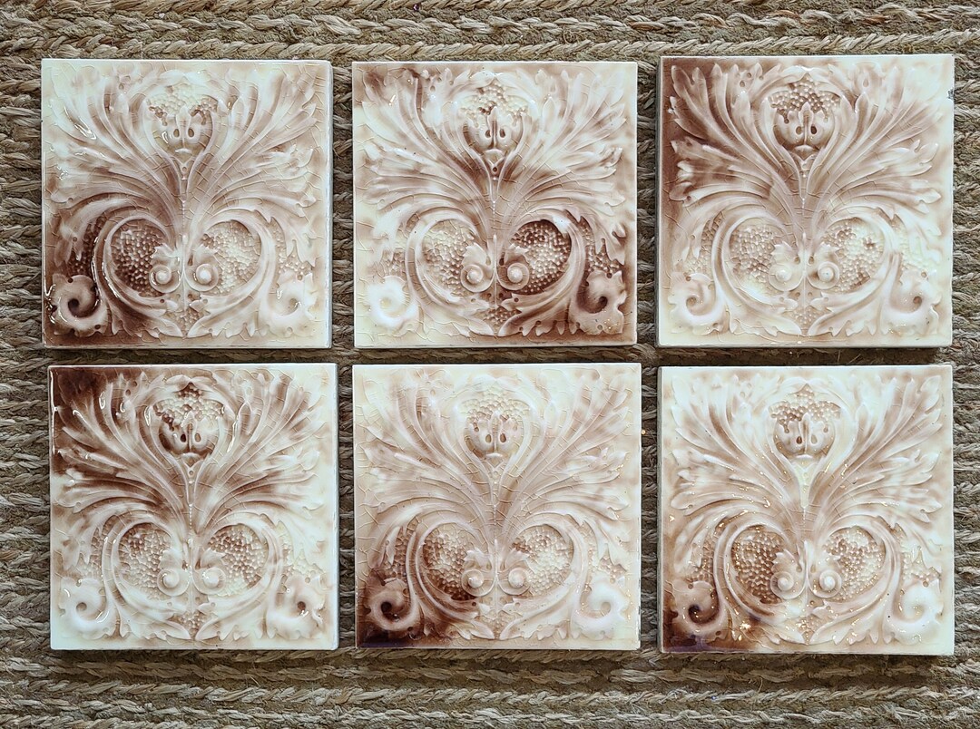 Six Art Nouveau Hamilton Tiles From the Late 1800's SOLD as SET OF 6 - Etsy