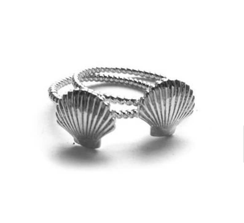 Keepsake Shell Ring. SILVER Plated. Stacking Ring. Delicate | Etsy