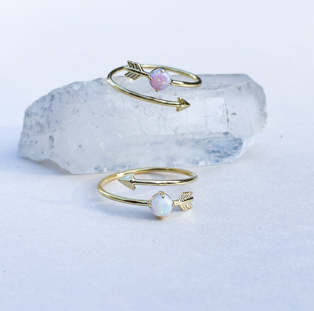 Arrow Opal Stack Rings. Solar System Charm Rings. Stars and Moon Rings ...